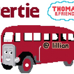 PDF 3 Sets THOMAS & Friends Bertie Percy Counted Cross Stitch Pattern ...