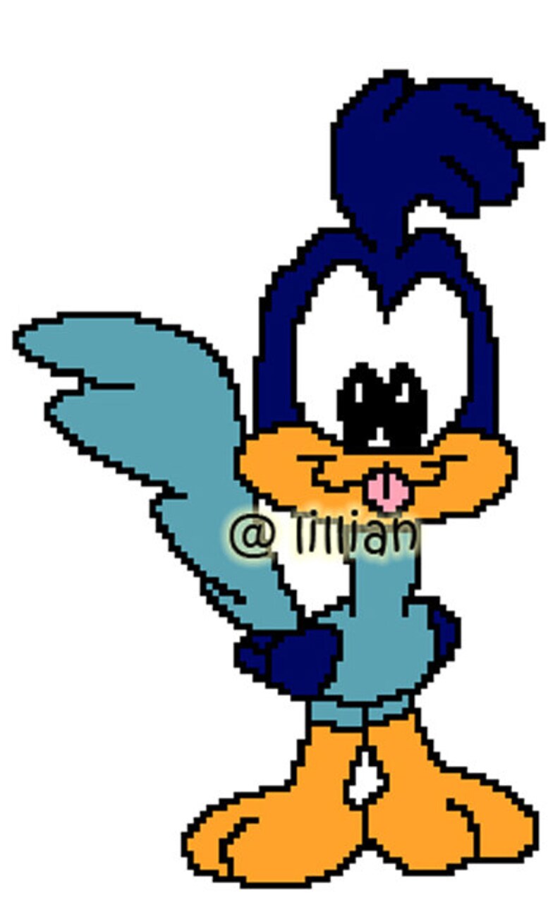 PDF Baby ROAD RUNNER Counted Cross Stitch Pattern Chart - Etsy