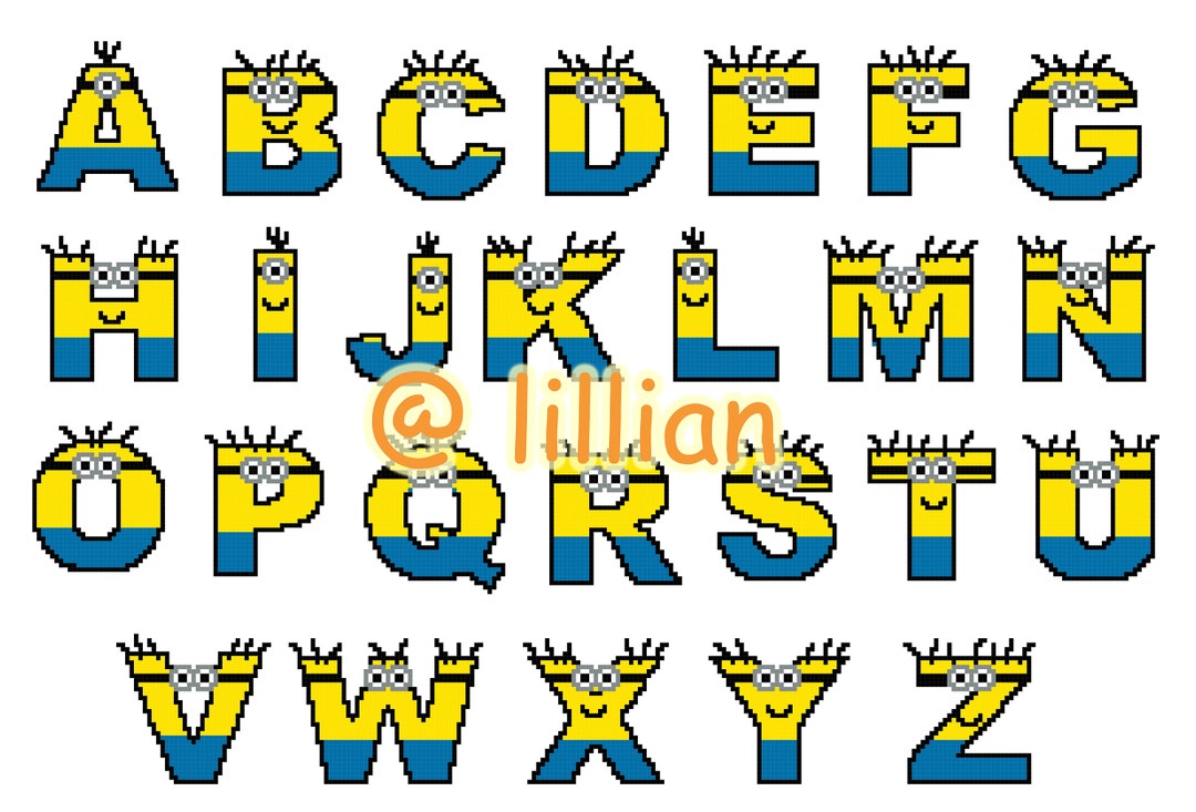 PDF CHARACTER Alpbahet Alphabets Alphabetical Minion ABC Sampler ...