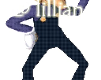 PDF Lilo & STITCH Stitch Dancing HAWAIIAN Counted Cross Stitch Pattern ...