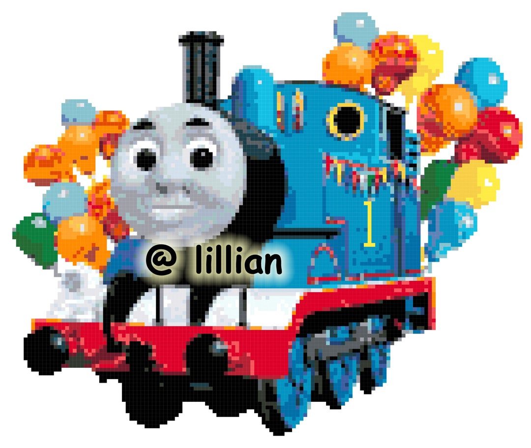 PDF Thomas & FRIENDS Thomas BALLOONS Counted Cross Stitch Pattern Chart ...