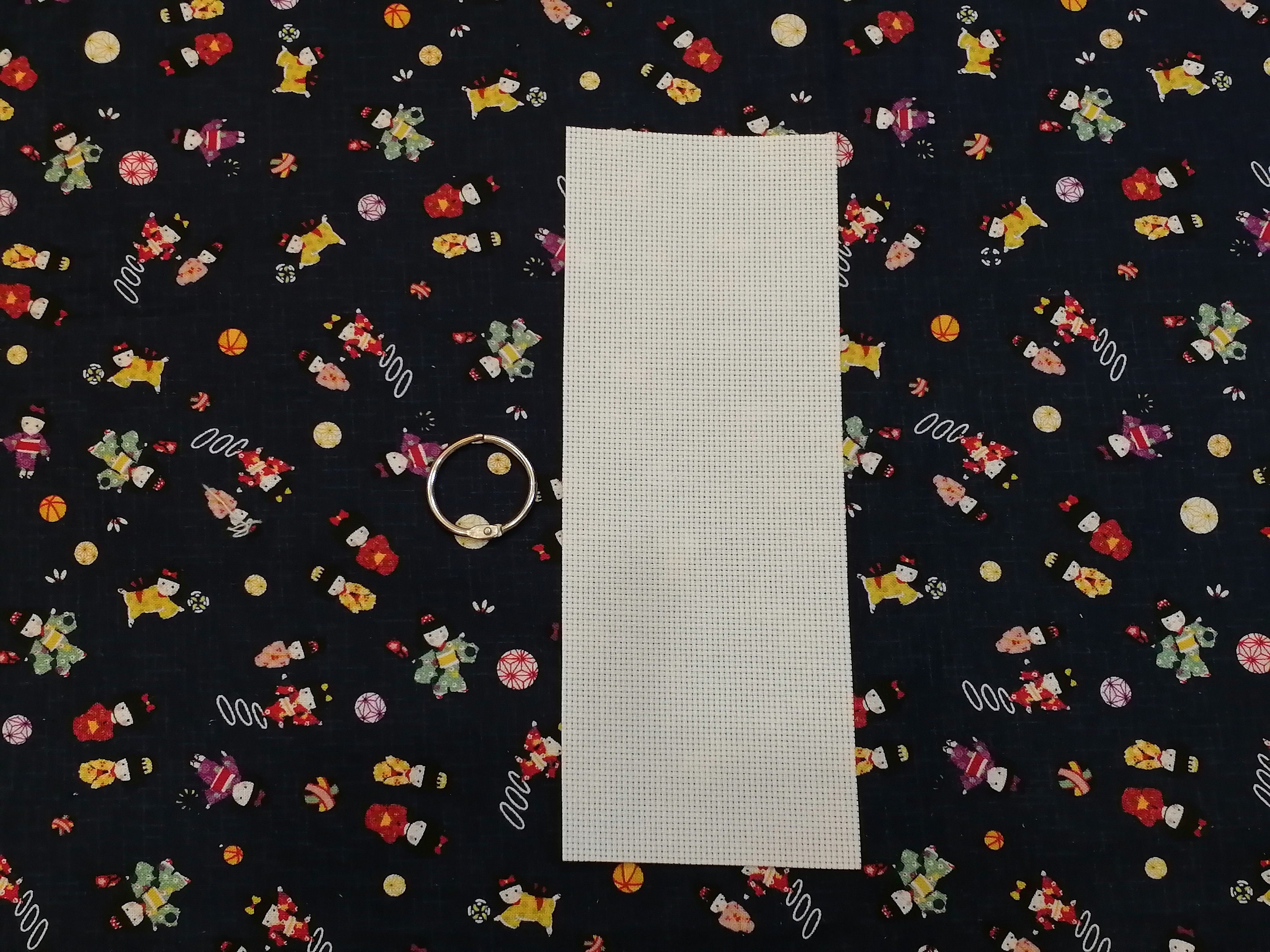 1 Set 40pcs Plain Black White AIDA Fabric Cross Stitch Bookmark ...