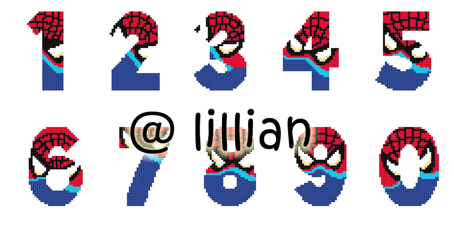 PDF CHARACTER Number Numbers Spiderman 12345678910 Sampler Counted ...