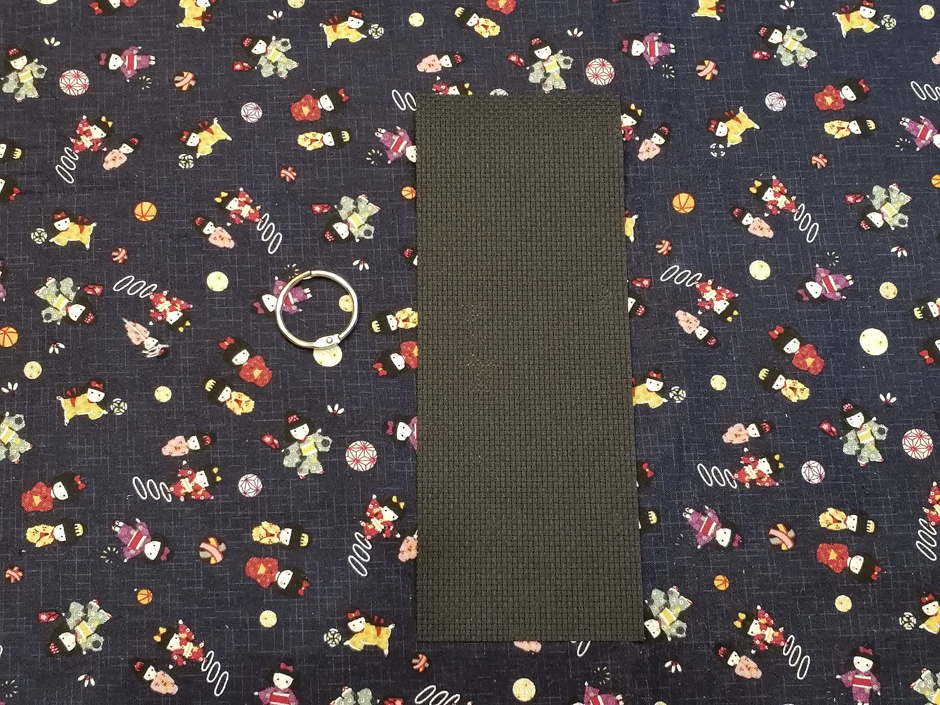 1 Set 40pcs Plain Black White AIDA Fabric Cross Stitch Bookmark ...