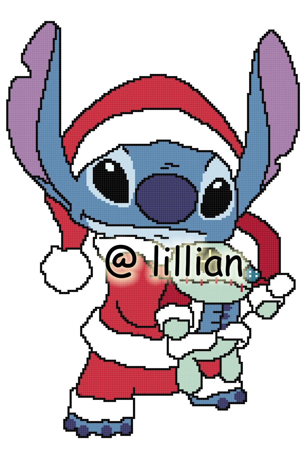 PDF LILO & Stitch SCRUMP Love Relaxing Hugging Christmas Counted Cross ...