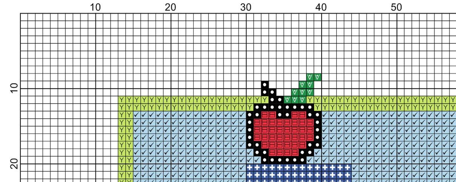 PDF Baby ROAD RUNNER Counted Cross Stitch Pattern Chart - Etsy