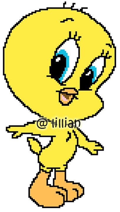 PDF Baby TWEETY BIRD Counted Cross Stitch Pattern Chart - Etsy