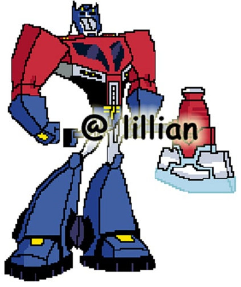 PDF TRANSFORMERS Optimus PRIME Counted Cross Stitch Pattern Chart - Etsy