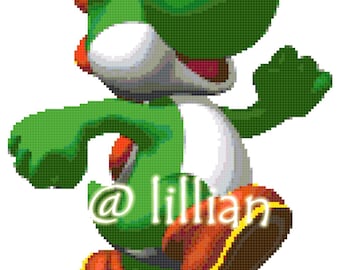 PDF Super MARIO ~ Blue TOAD Counted Cross Stitch Pattern Chart - Etsy