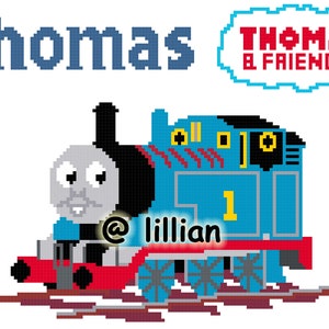 PDF Thomas & FRIENDS ~ THOMAS Counted Cross Stitch Pattern Chart - Etsy