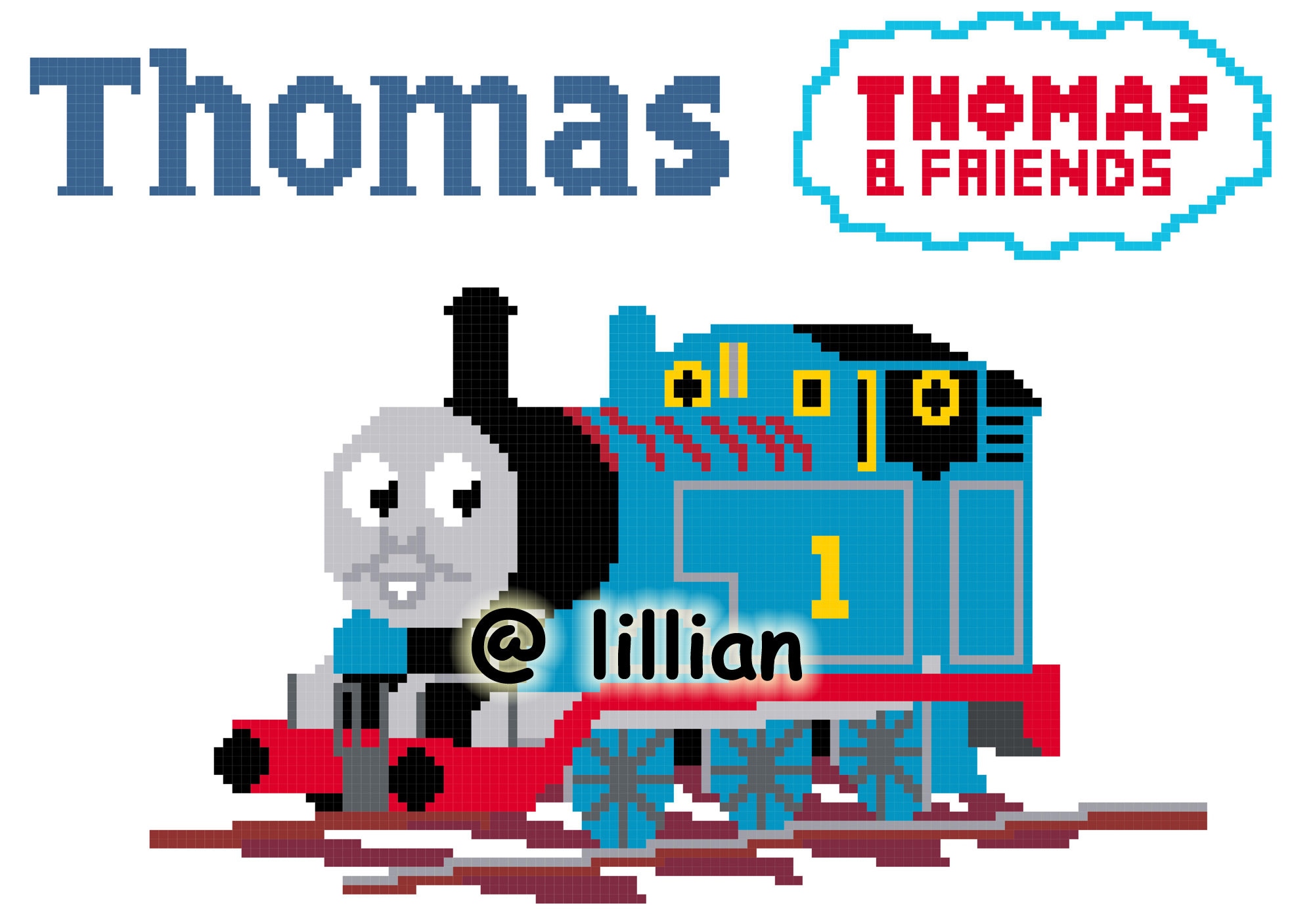 PDF Thomas & FRIENDS ~ THOMAS Counted Cross Stitch Pattern Chart - Etsy