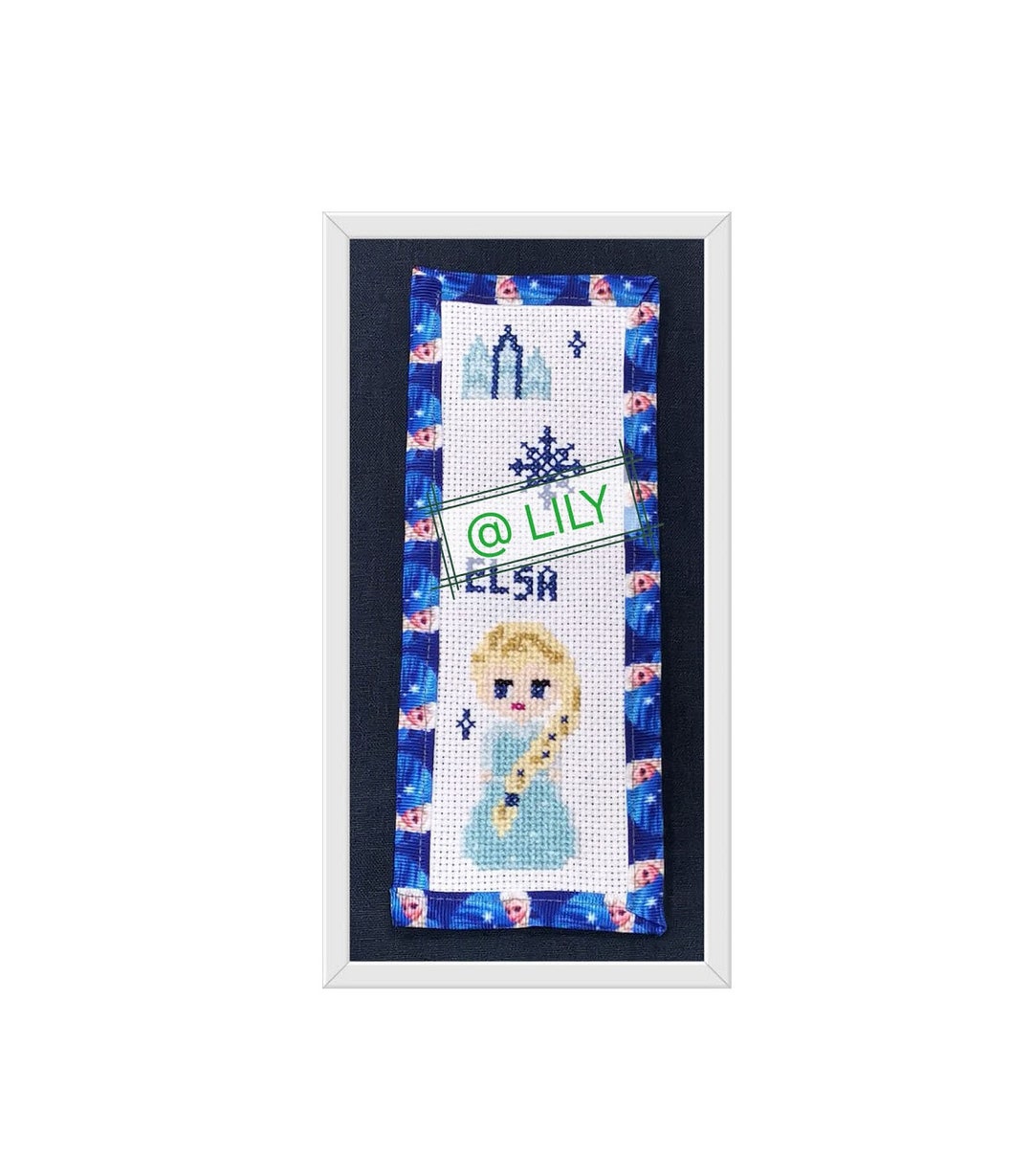 DIY Finished Completed FROZEN Elsa Grosgrain Ribbon Counted Cross ...