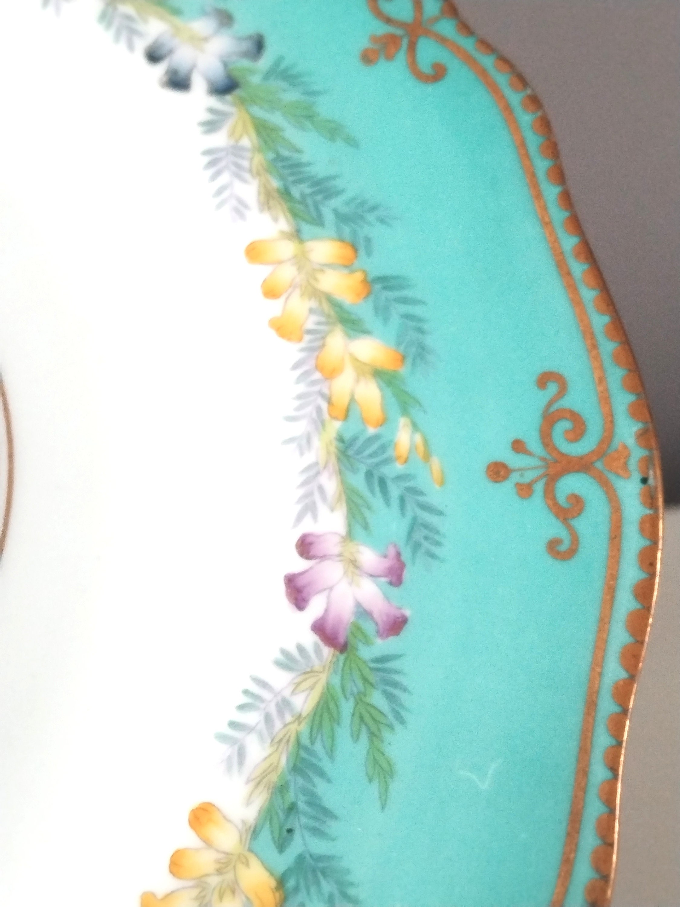 Antique C19th Copeland Spode Porcelain Plate Handpainted With Victorian ...