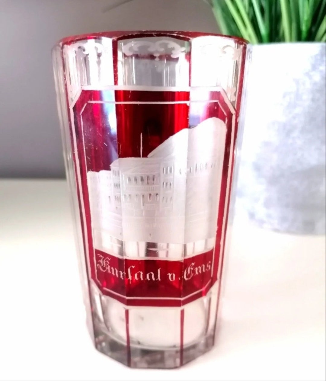 Rare Antique C19th 1800s German Ruby Bohemian Glass Beer Stein - Etsy