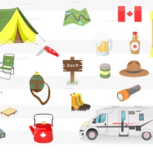 Camping Clipart, Camp Clip Art, Canada, Banff, Camp Fire, Woods, Tent ...