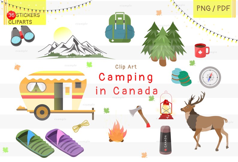 Camping Clipart, Camp Clip Art, Canada, Banff, Camp Fire, Woods, Tent ...