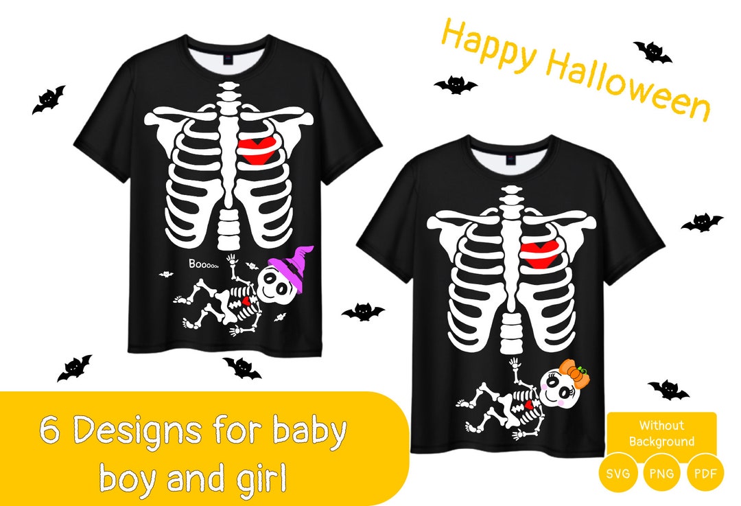 Pregnant Skeleton , Baby Skeleton SVG, Halloween Pregnancy SVG, Mom to ...