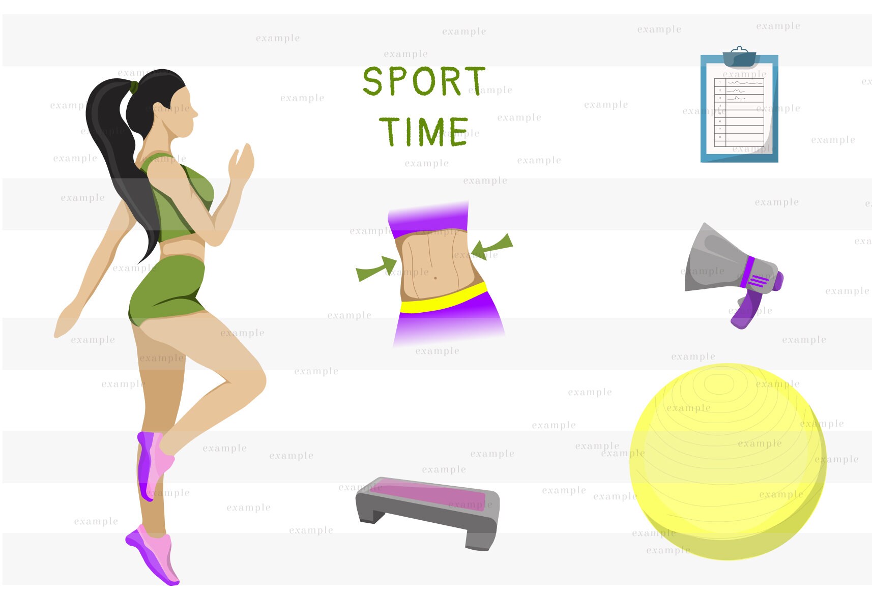 Workout Clipart - Fitness Clipart - Instant Download - Weights ...