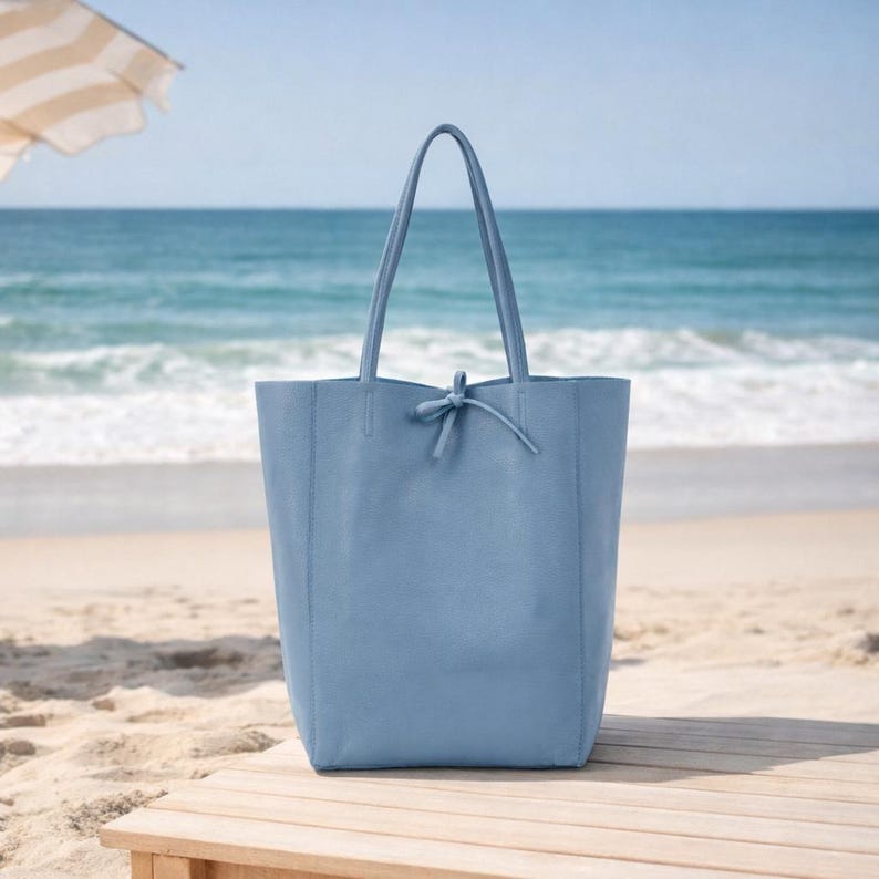 Italian Leather Tote Bag – Tuscany Shopper, Spacious, Timeless Elegance ...
