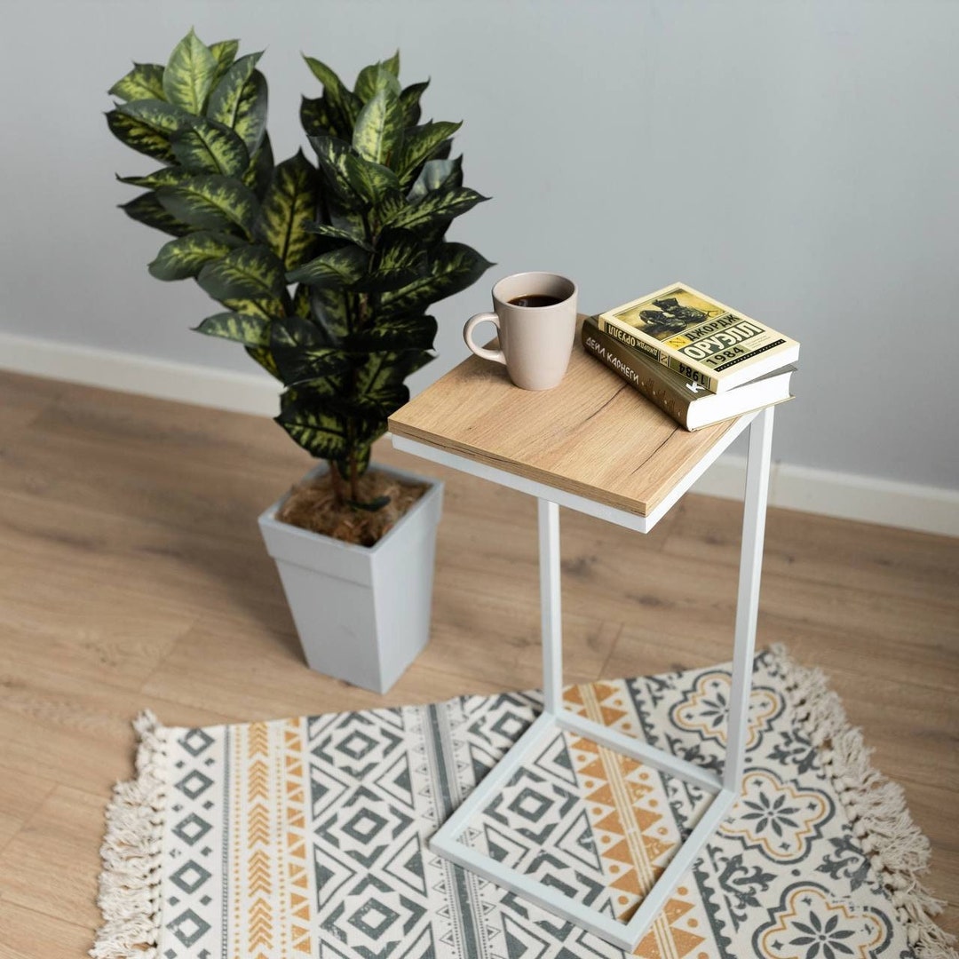 Side Table End Table C Table Laptop Table Sofa Table for Bedroom Living ...