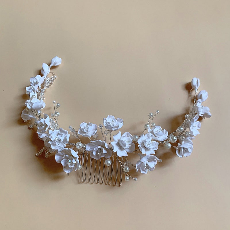 White Hair Accessory - Etsy