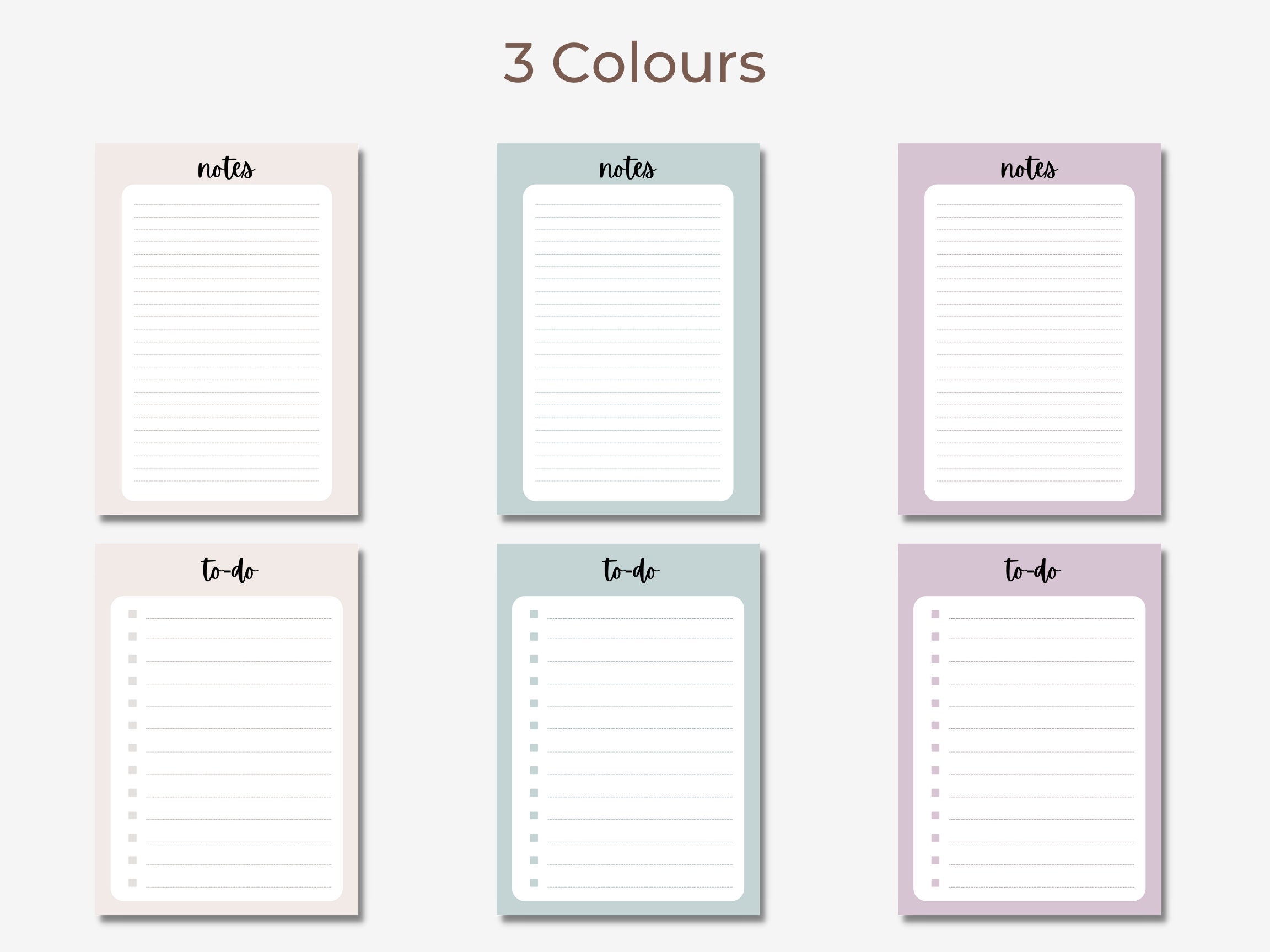 Printable Notes To-do List Instant Digital Download A4 Size Lined Paper ...