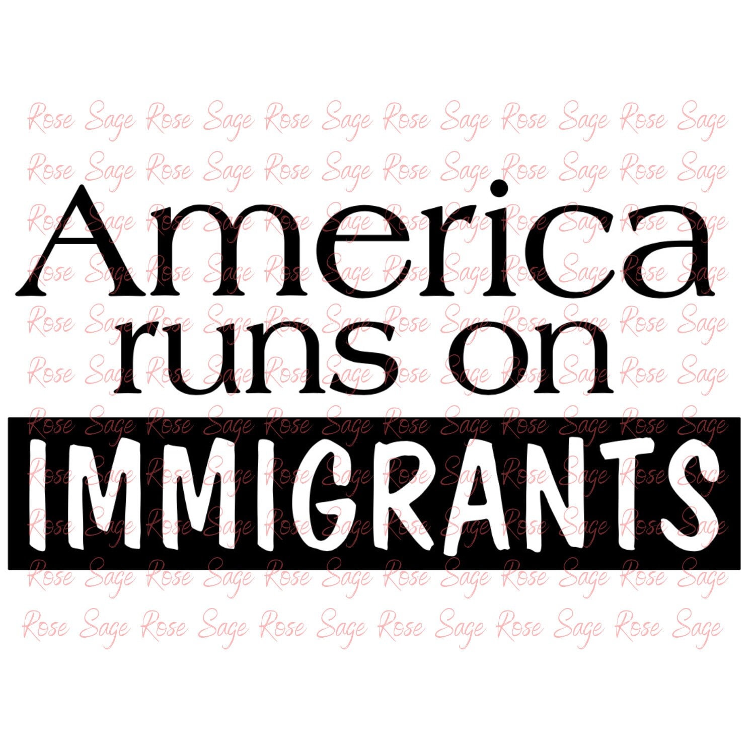 America Runs on Immigrants Svg, Png, Trendy Svg, Trendy Png, Cricut Cut ...