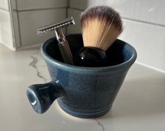 Medium 1 Shaving Scuttle Bowl Blue by Steve Woodhead - Etsy