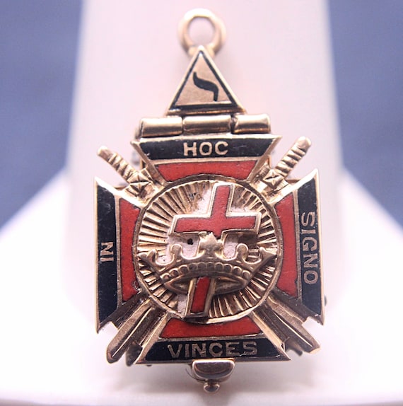 Antique Masonic Knights Templar Scottish Rite York Rite 14K - Etsy