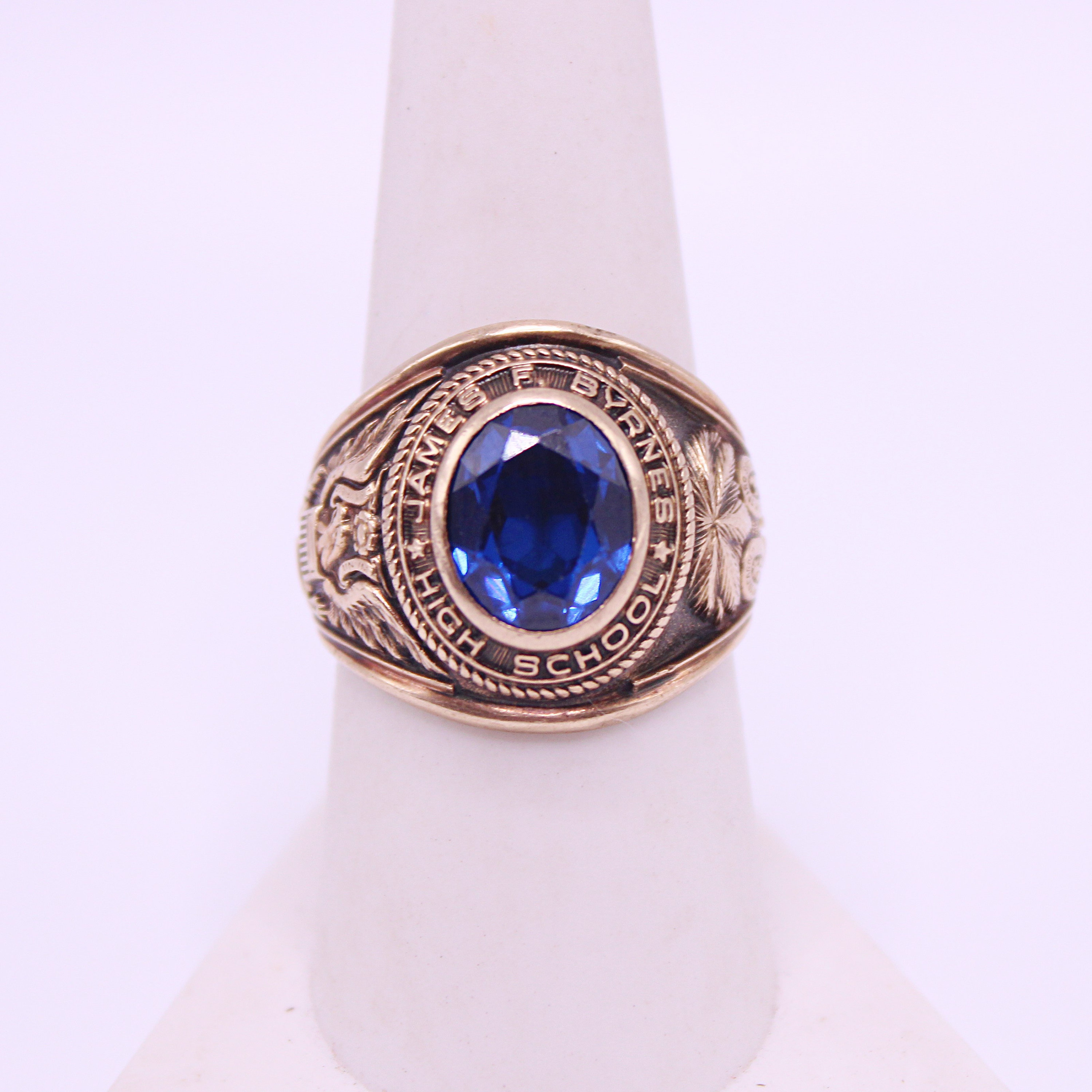 Fire Blue Spinel Class Ring