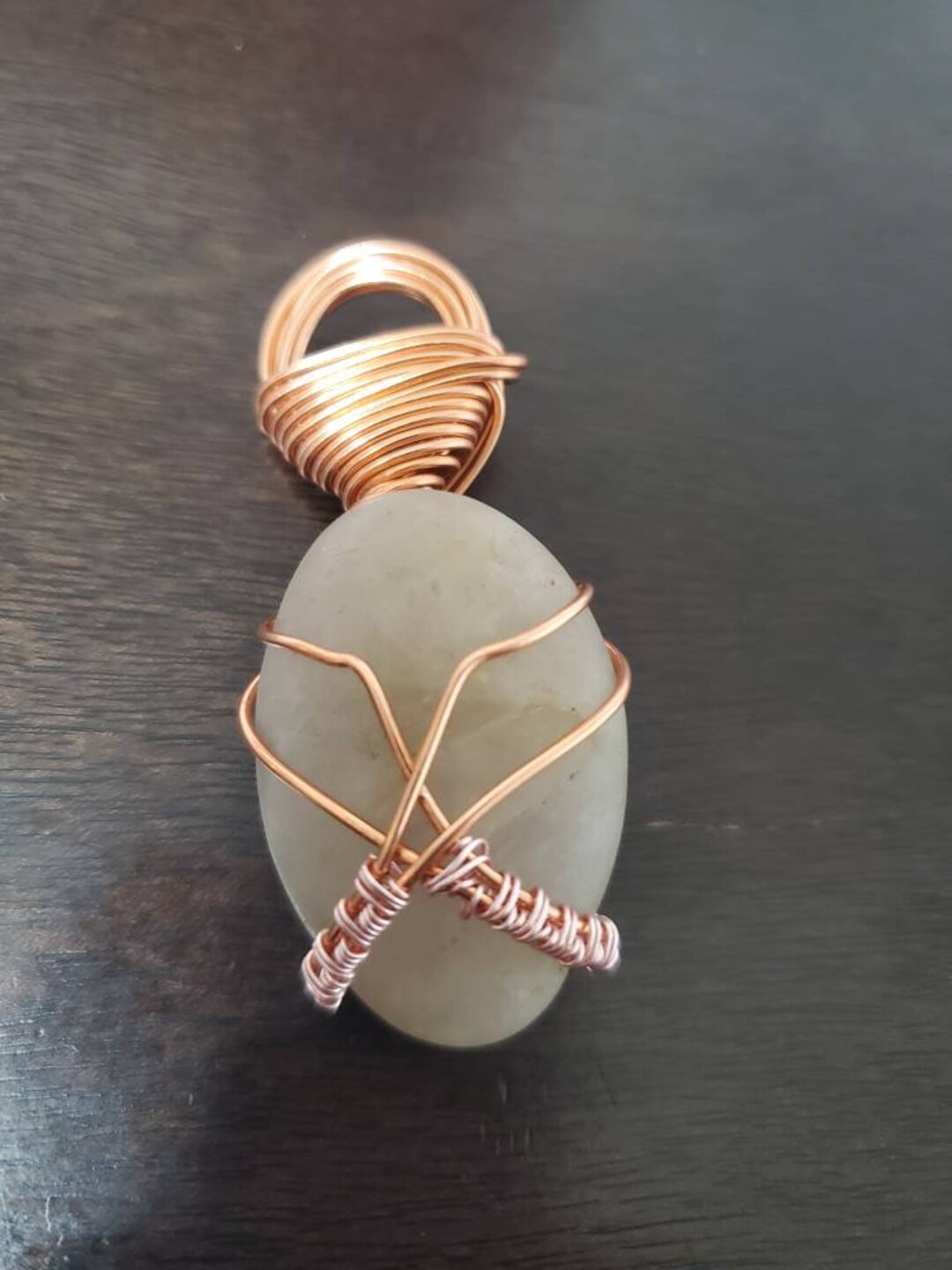 Simple Stone Pendant - Etsy