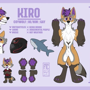 Complex Furry / Fursona Reference Sheet - Etsy
