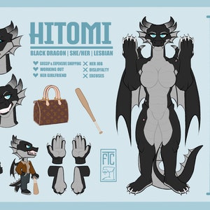 Complex Furry / Fursona Reference Sheet - Etsy