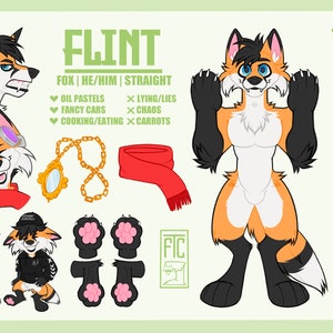 Complex Furry / Fursona Reference Sheet - Etsy