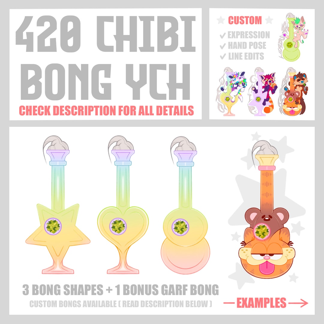 420 Chibi Bong YCH [ Furry / Fursona / Character / OC ] - Etsy