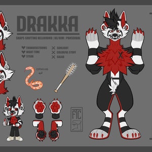 Complex Furry / Fursona Reference Sheet - Etsy