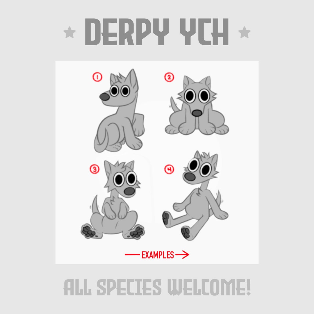 Derpy YCH Furry / Arte Fursona - Etsy México