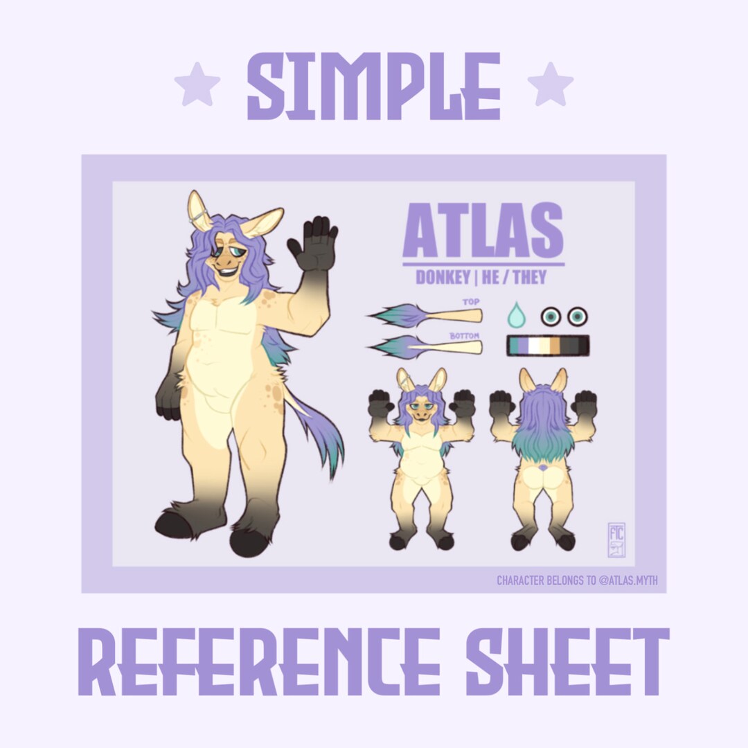 Simple Furry / Fursona Reference Sheet - Etsy