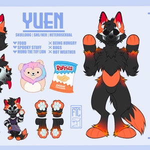 Complex Furry / Fursona Reference Sheet - Etsy