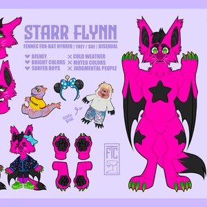 Complex Furry / Fursona Reference Sheet - Etsy