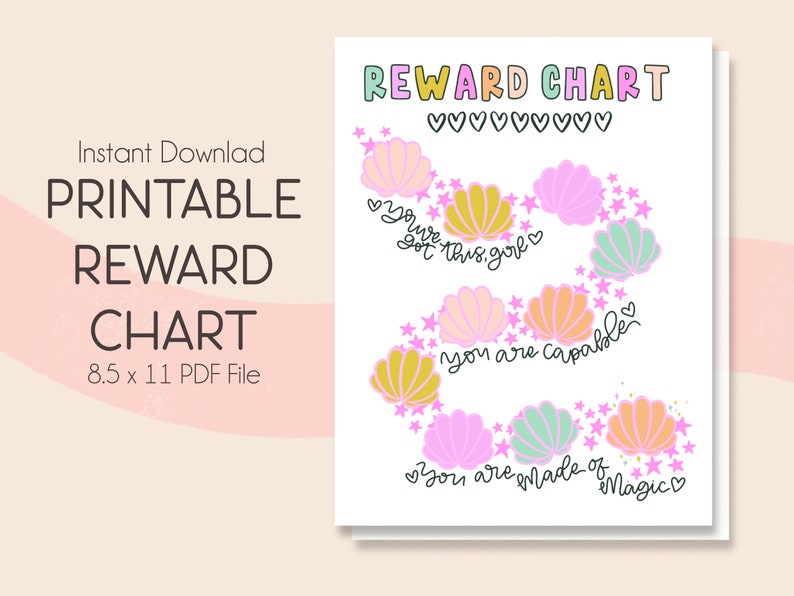 Printable Kids Reward Chart Toddler Reward Chart Digital - Etsy