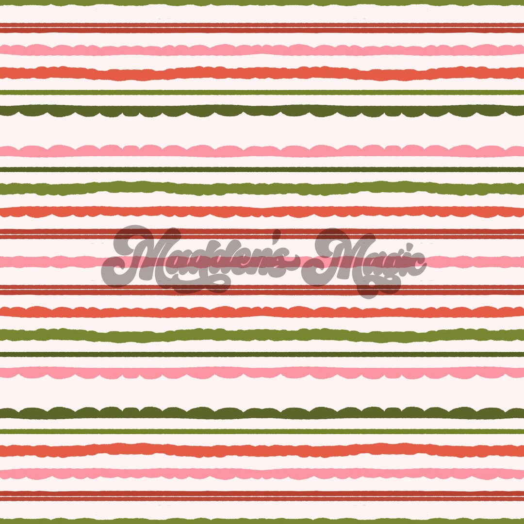 Coquette Christmas Stripes Seamless File, Striped Holiday Print for ...