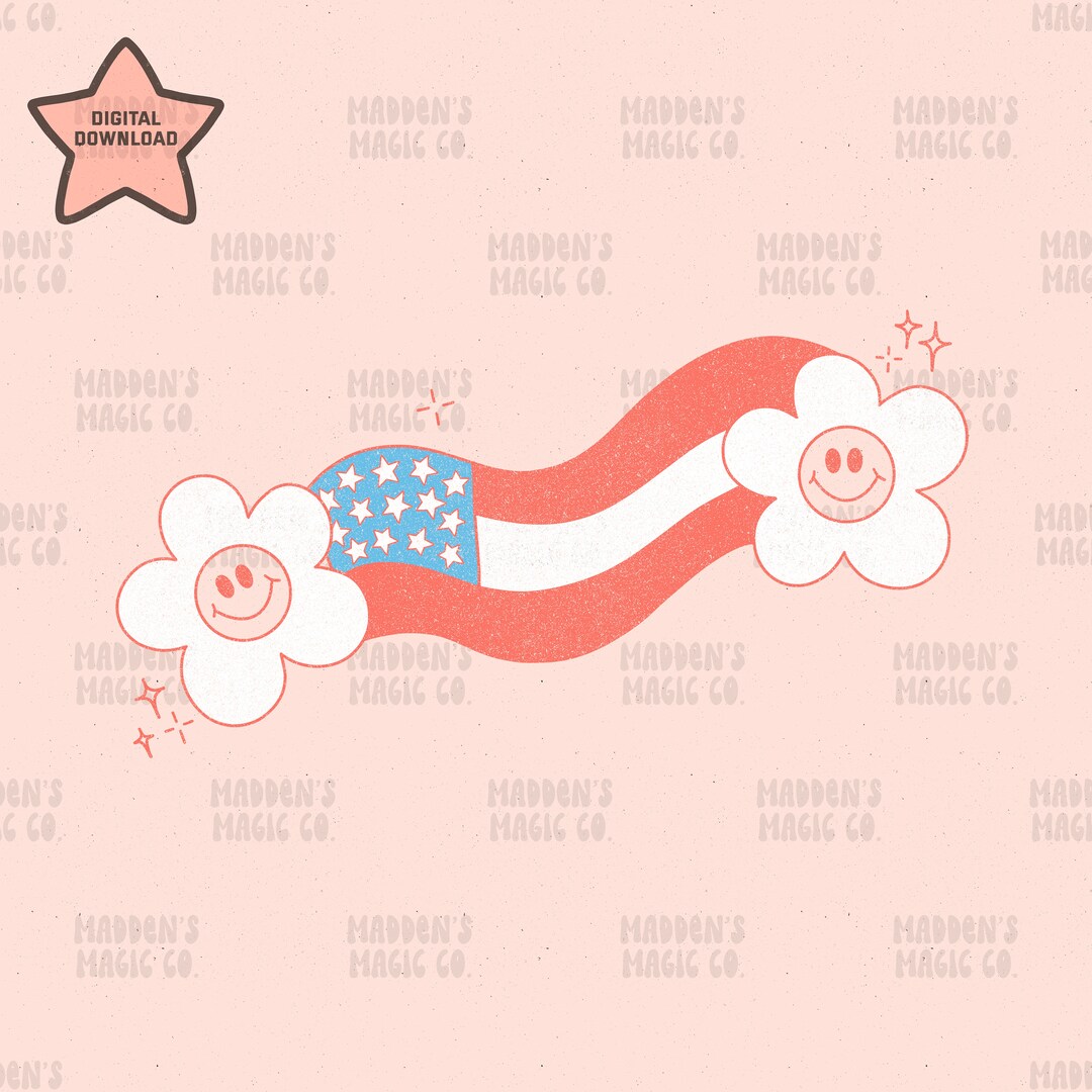 Boho 4th of July PNG Design for Sublimation, America PNG, Instant ...