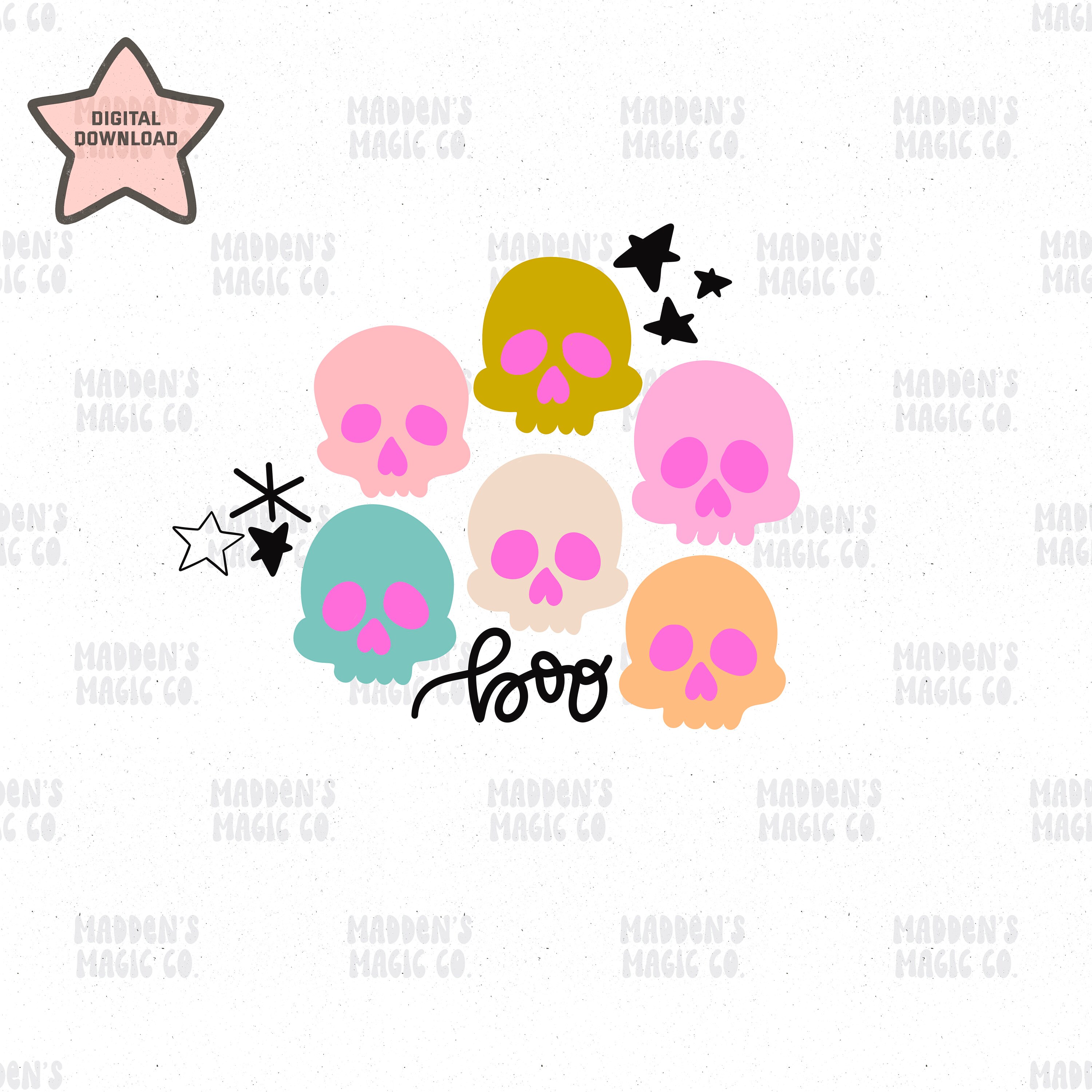 Boho Skull PNG | Spooky Doodles Png | Instant Digital Download | Boo ...