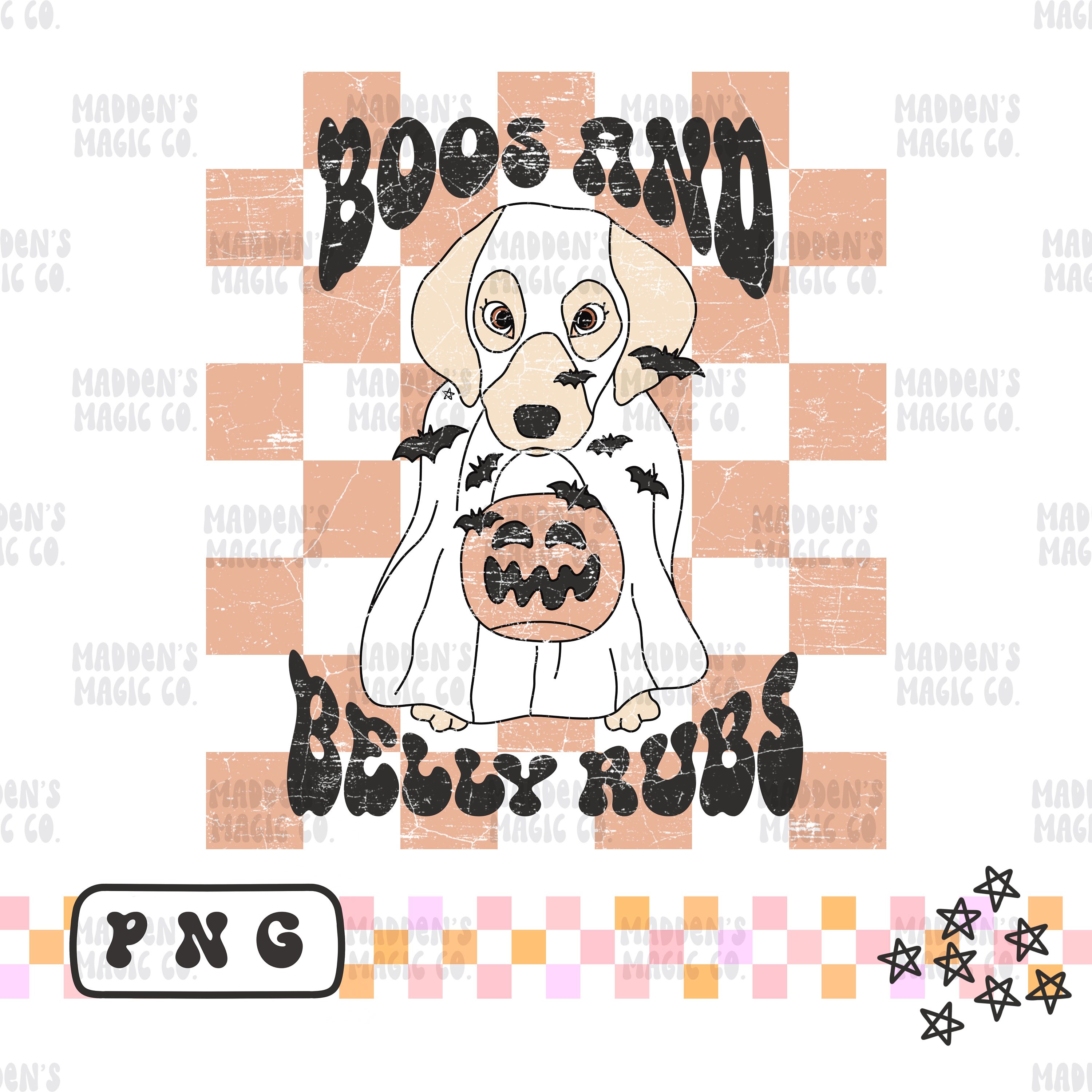 Yellow Labrador Halloween PNG, Boos and Belly Rubs, Dog Halloween Png ...