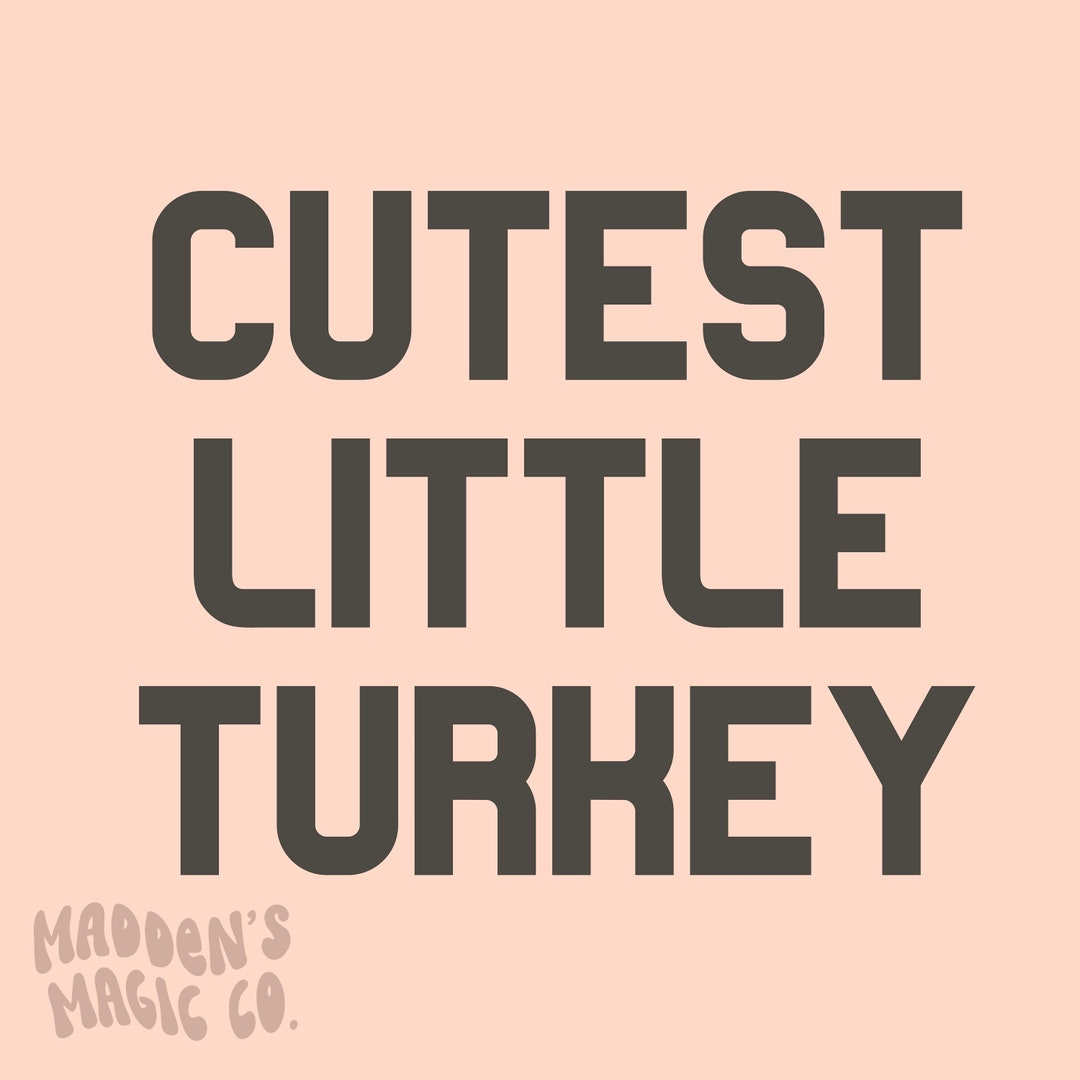 Cutest Little Turkey PNG Design for Sublimation | Instant Digital ...