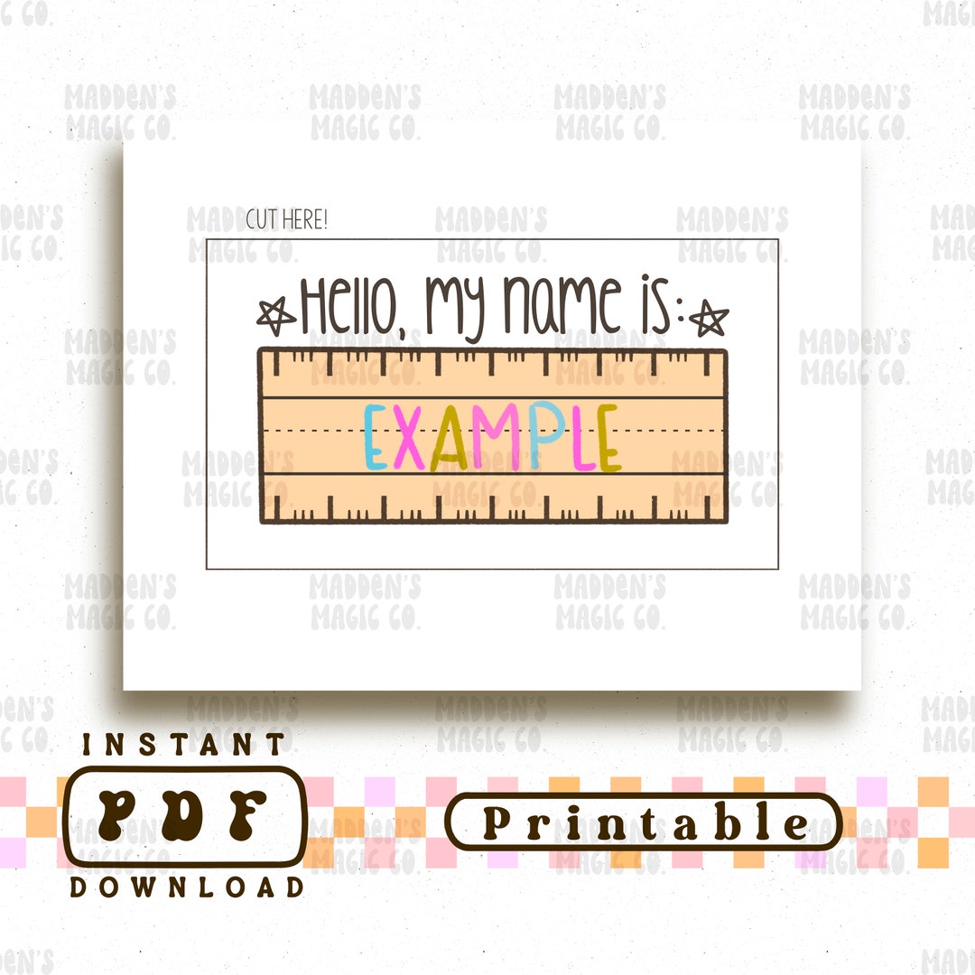 Student Desk Name Plate, Classroom Printable, Digital Download, Name ...