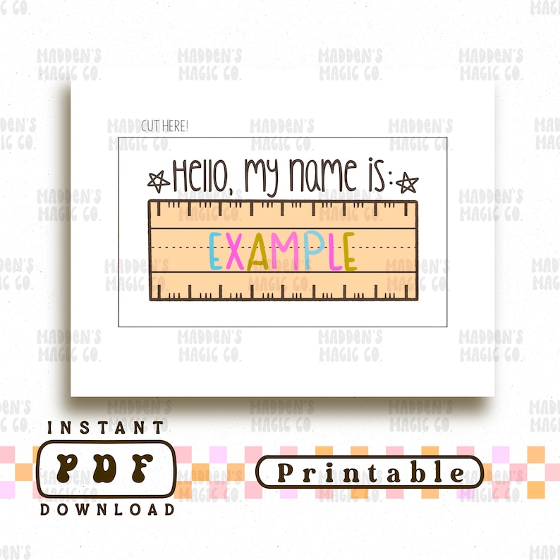 Student Desk Name Plate Classroom Printable Digital - Etsy