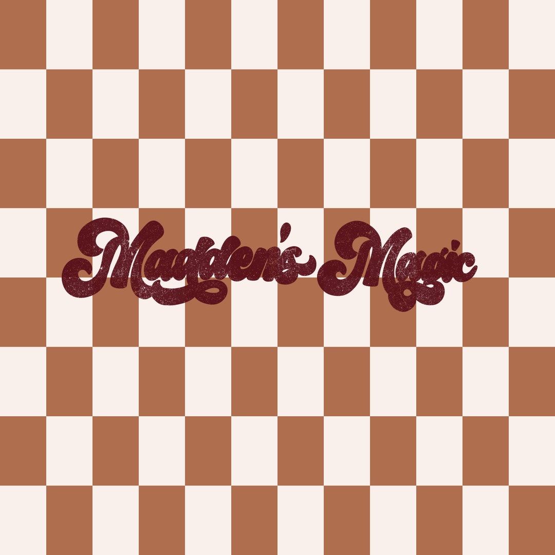 Retro Easter Checker Seamless File for Fabric Printing, Spring Brown ...