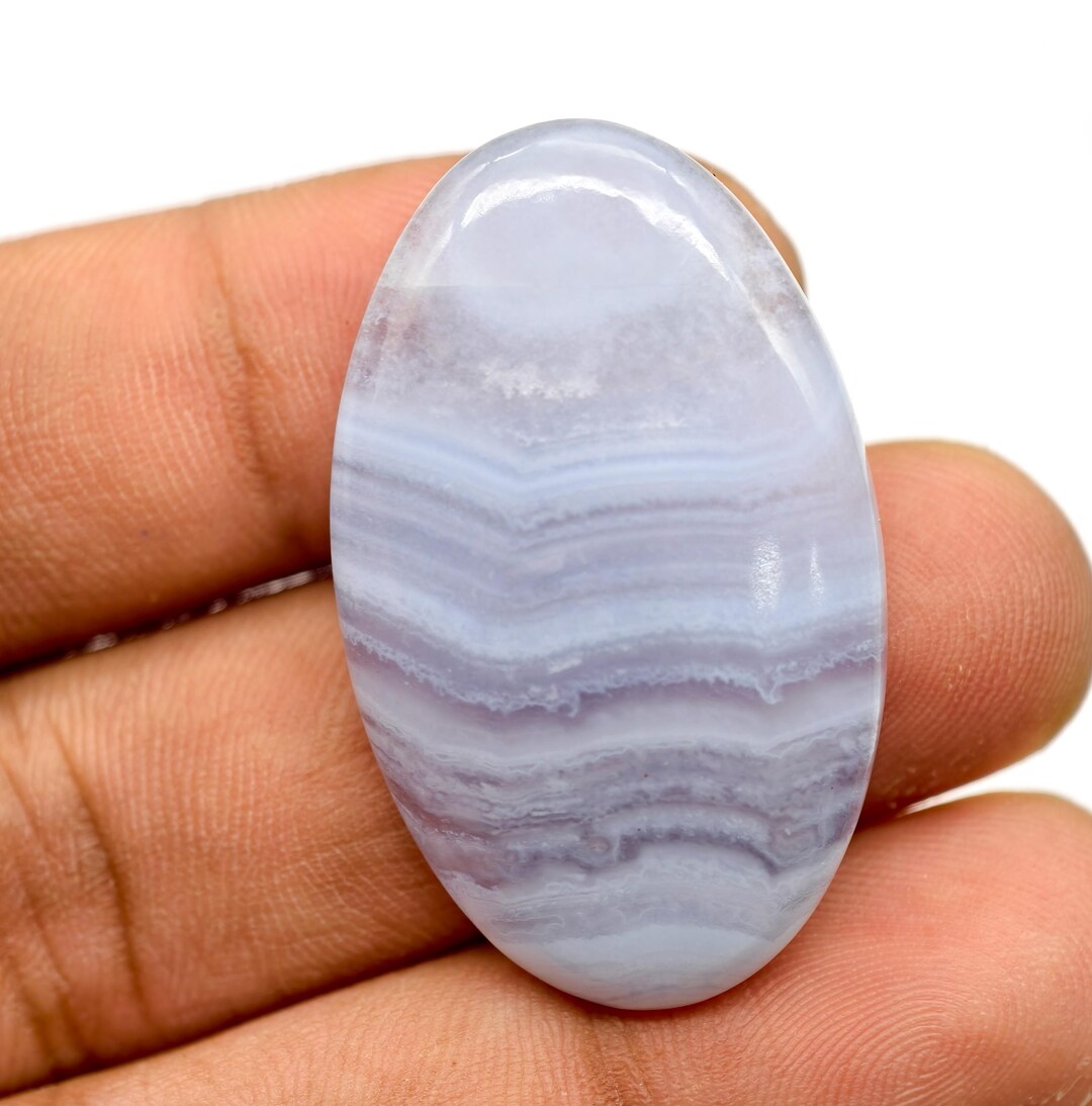 Blue Lace Agate Sphere – Soothing Decor Crystal for Home Energy ...